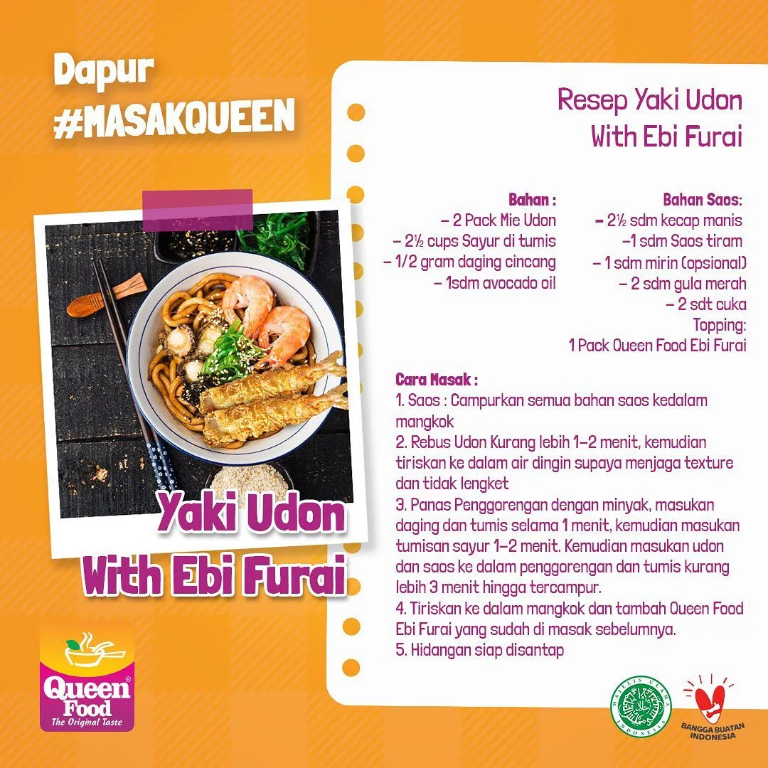Resep Yaki Udon With Ebi Furai | Resep | Queen Food